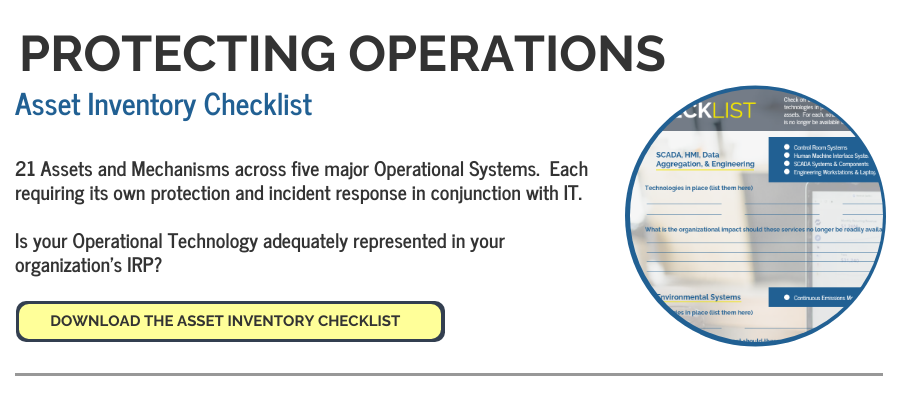 Operational Technology in your IRP - Asset Inventory Checklist
